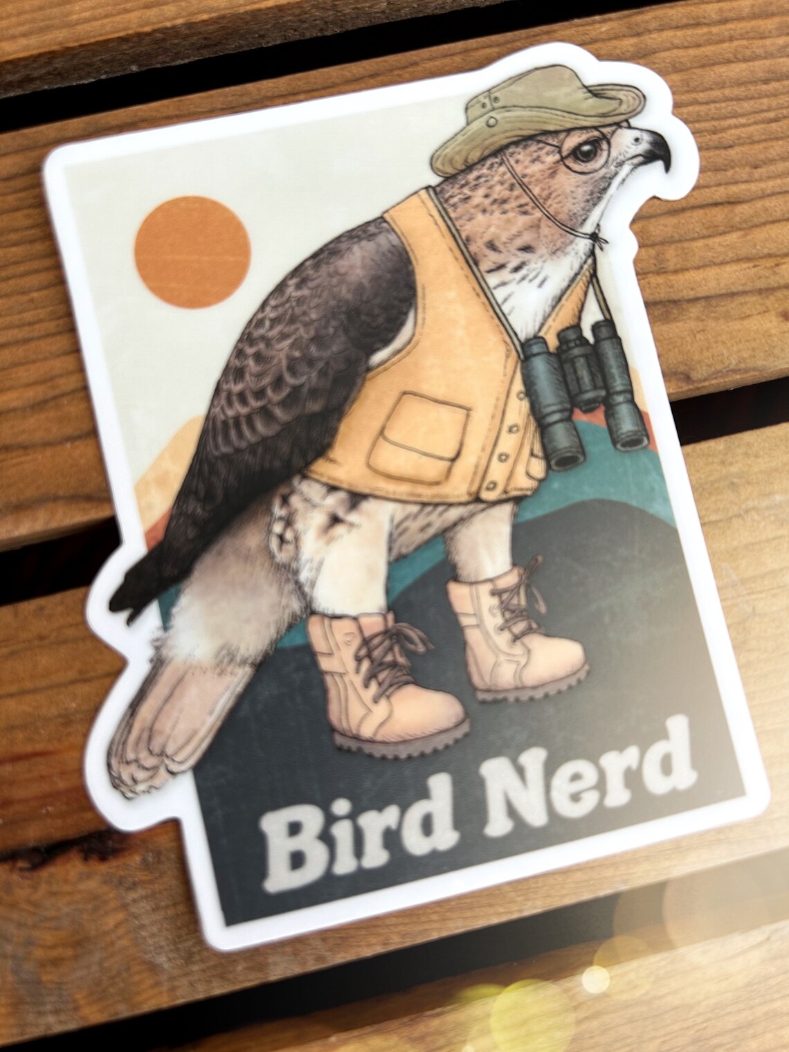 Bird Nerd Vinyl Sticker. Birding Bumper Sticker. Bird Lover Water ...
