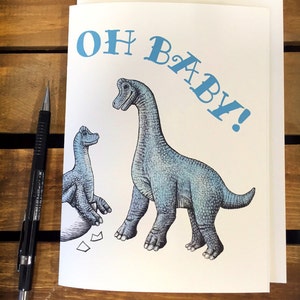 Congratulations Card Dinosaur - New Baby! - Baby Shower Card Dinosaur ...