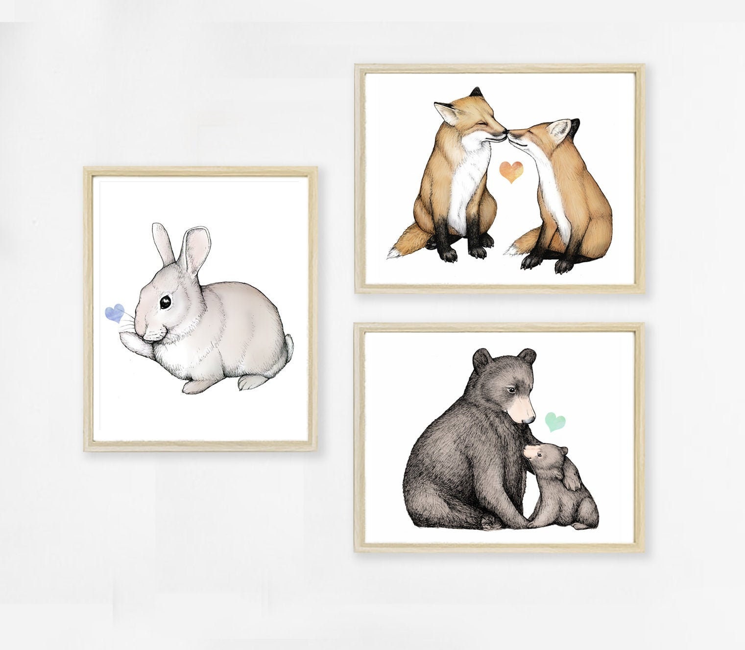 Cute Animal Love Drawings