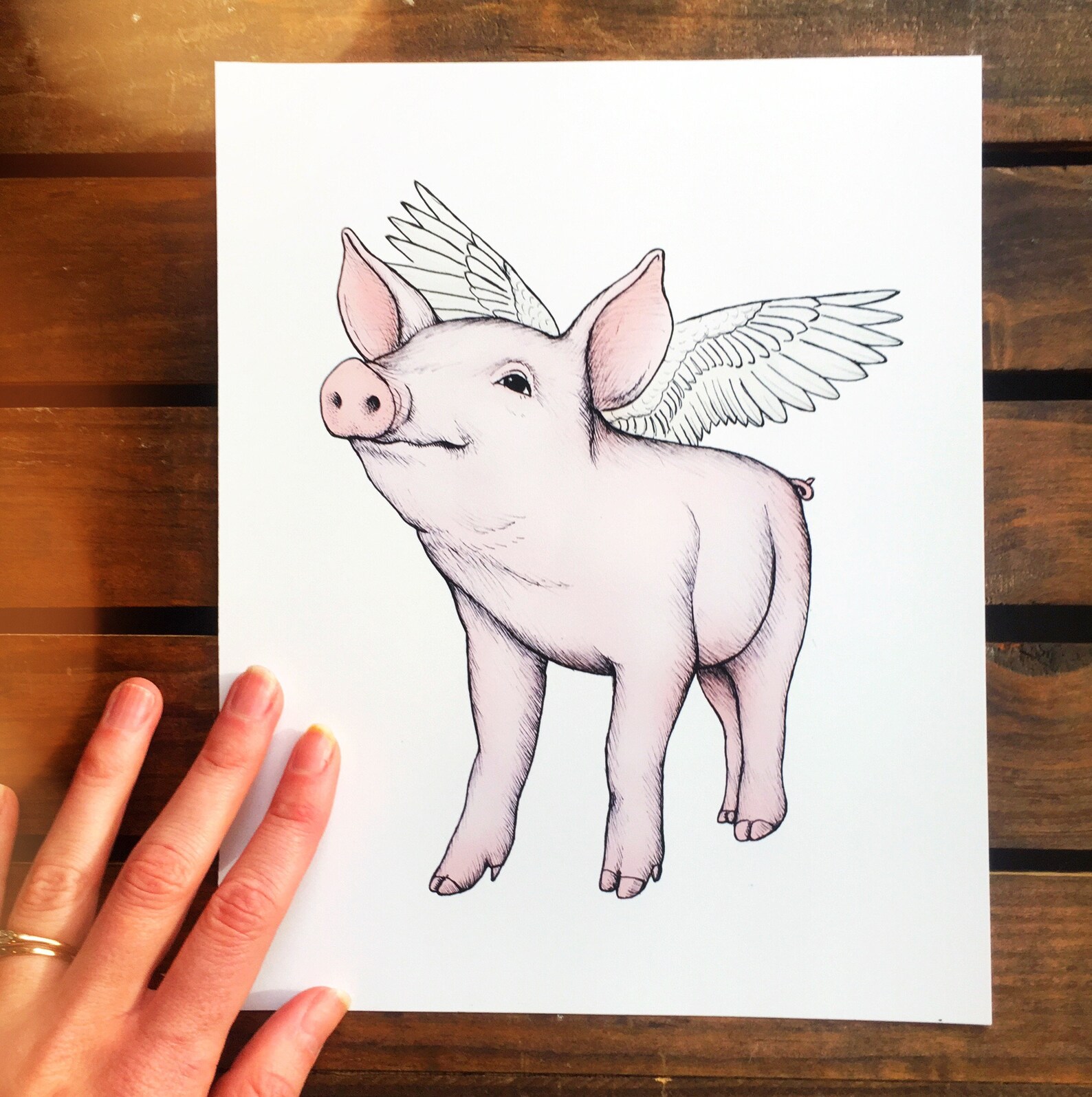 Pig Art Print. Flying Pig Print. Cute Magical Animal. When - Etsy