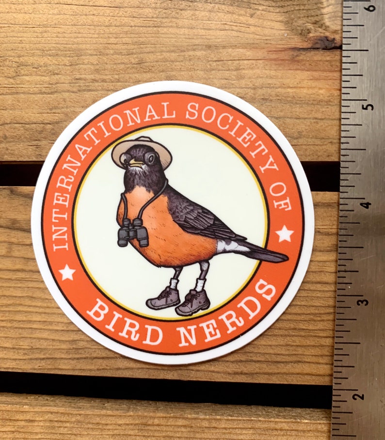 Bird Nerd Vinyl Sticker. Birding Bumper Sticker. Bird Lover - Etsy