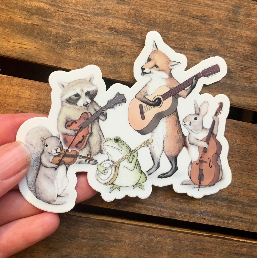 Bluegrass Vinyl Sticker Animal Band Bumper Sticker - Waterproof Water ...