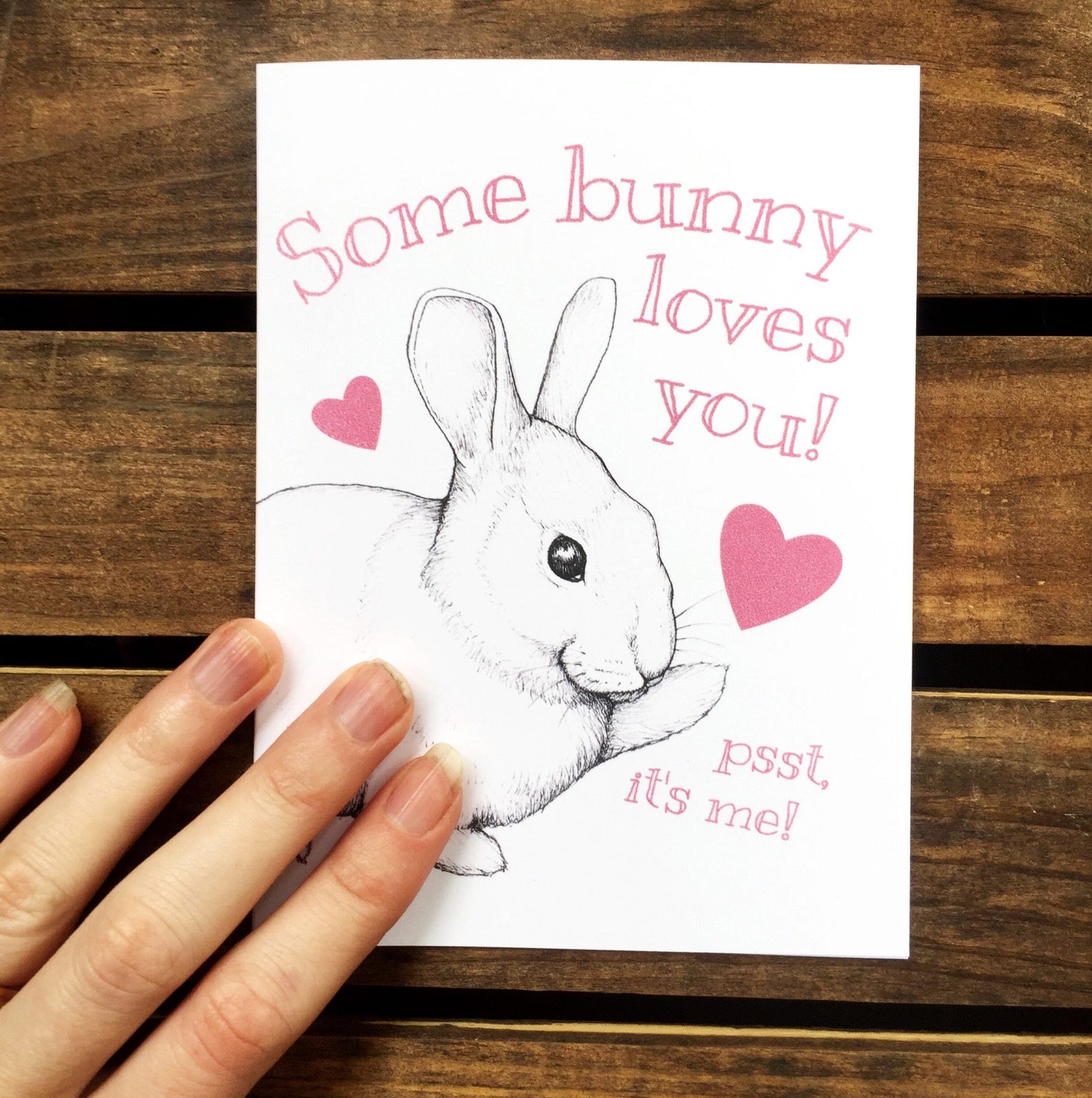 Some Bunny Loves You Bunny Valentine. Rabbit Valentines Day | Etsy