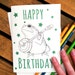 Frog Banjo Birthday Card. Bluegrass Birthday Card. Musical Birthday ...