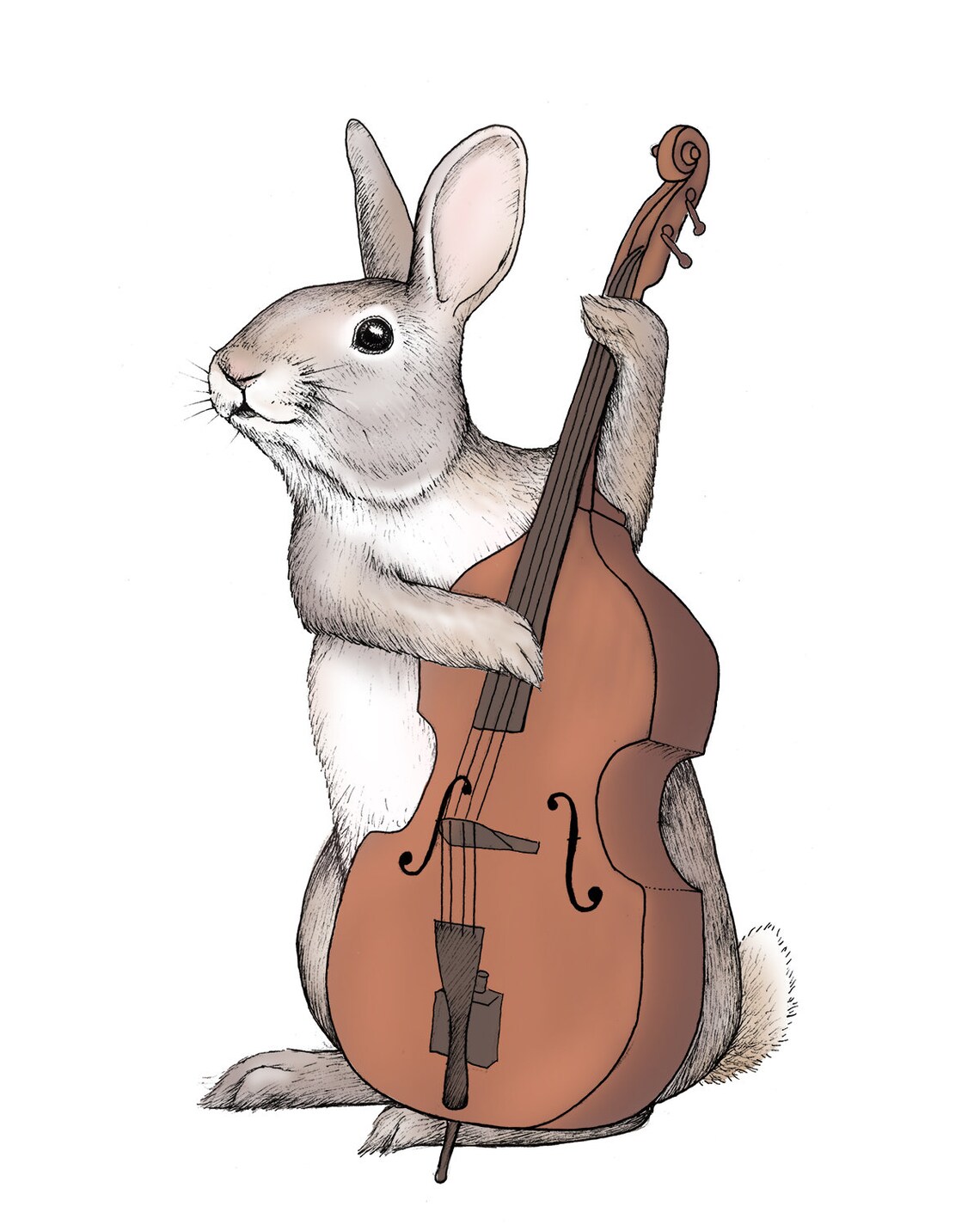 Colorful Bluegrass Art Print Set of 5. Cute Animal Prints. Musical ...