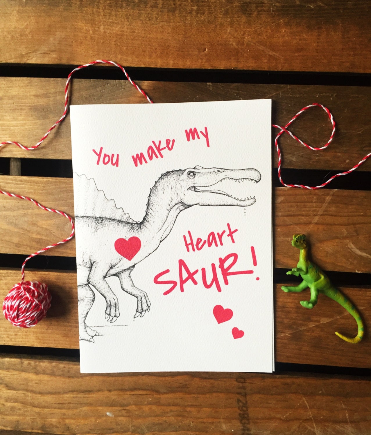 Dinosaur Valentine. Spinosaurus Card. Nerdy Valentines Day. - Etsy