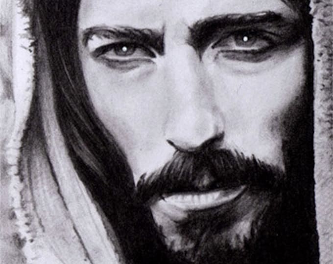 Jesus Portrait Drawing Original Miniature Pencil Drawing - Etsy