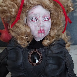 Luna 21" Victorian Zombie Horror Doll, Art Doll, Porcelain Ghoul Creepy ...
