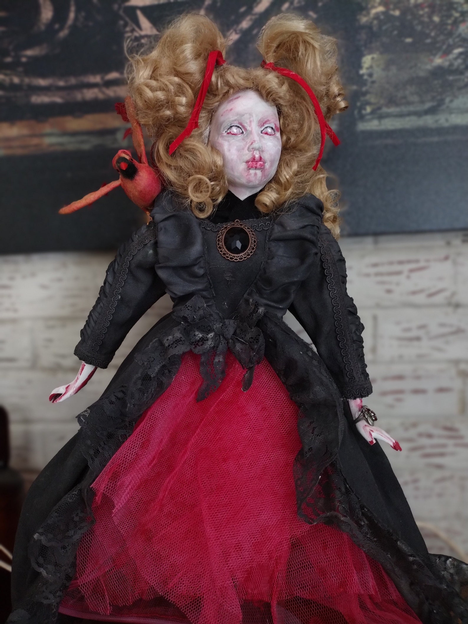 Hand-painted Victorian Zombie Doll, Porcelain Horror Art Doll, 21" - Etsy