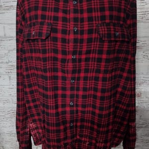 Red Reindeer Plaid Distressed Bleached Flannels, Small to 3X Large Men ...