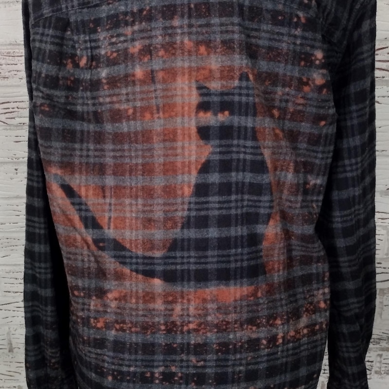 Upcycled Flannel Cat - Etsy