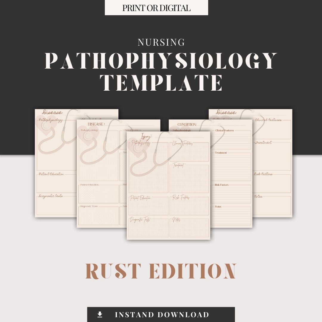 Pathophysiology Template, Disease Template, Nursing Template, Flash ...