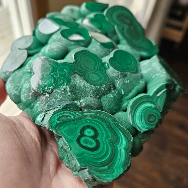 Self Standing Malachite Specimen - Large, Natural and Polished Crystal ...