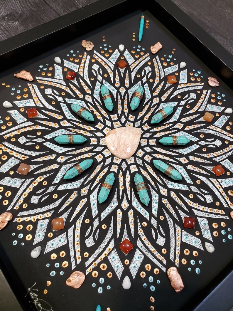 Mandala Crystal Grid - "inner Peace" - Etsy