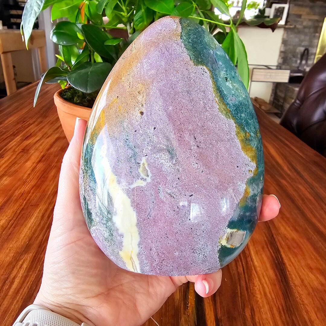 Stunning Large Polychrome Jasper Freeform Crystal - Self Standing - Etsy