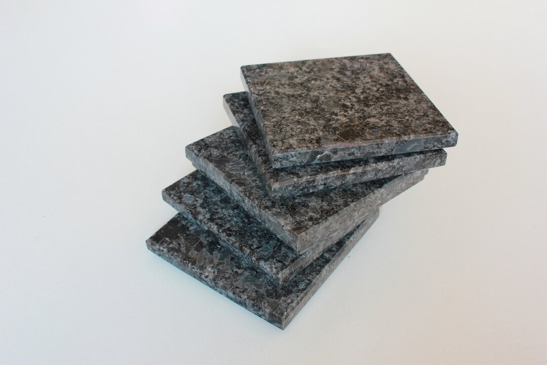 Stone Coasters Set of Six From Natural Stone Granite 