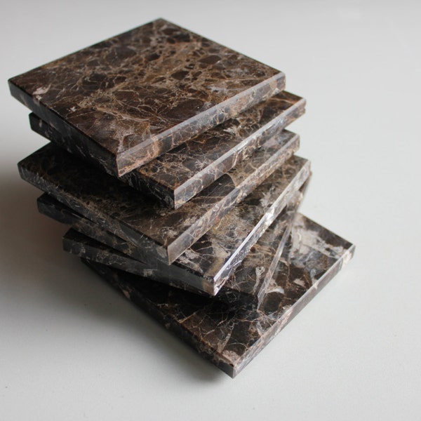 Marble Coasters - Etsy