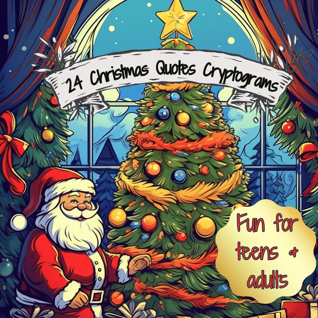 Christmas Quote Cryptogram Puzzle Book - Seasonal Mind Teasers for Teen ...