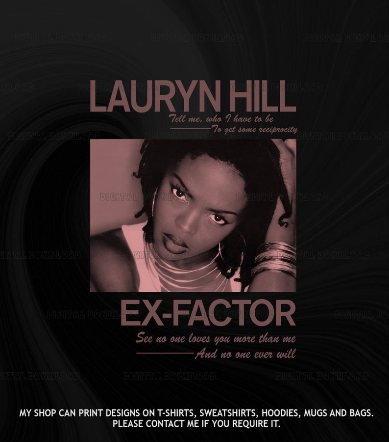 Lauryn Hill Png, Vintage Lauryn Hill Png, Rock Pop Music Png, Gift for ...