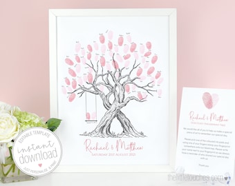 Diy Fingerprint Tree | Etsy