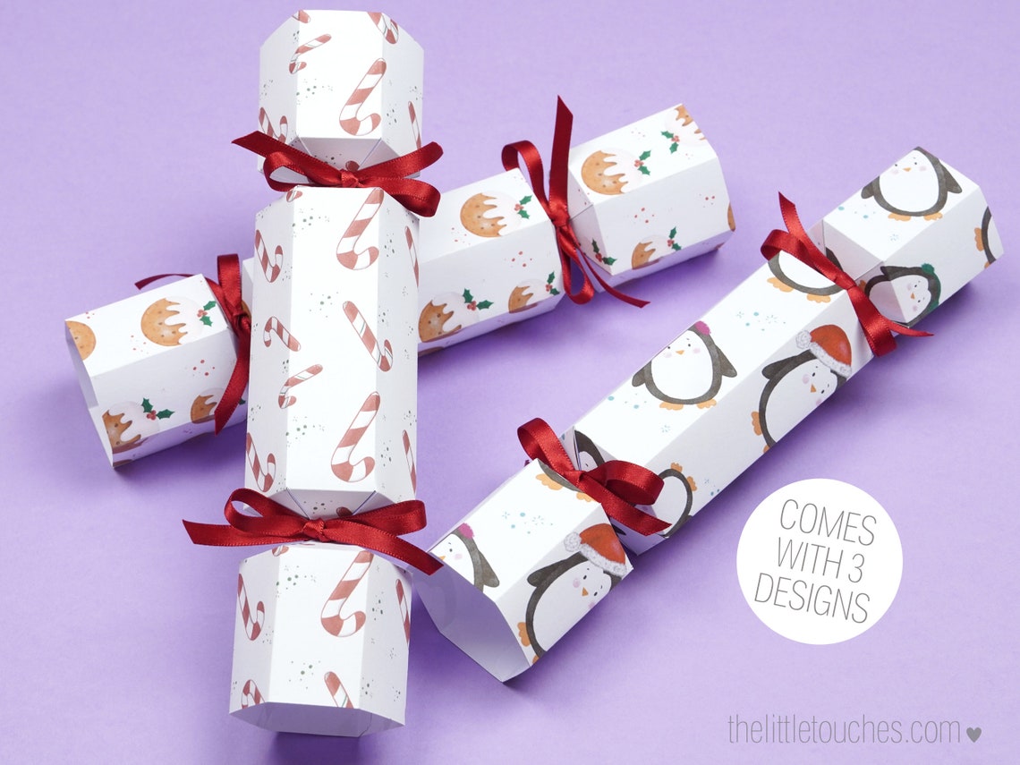 DIY Printable Christmas Cracker PDF Templates - 3 Different Designs ...