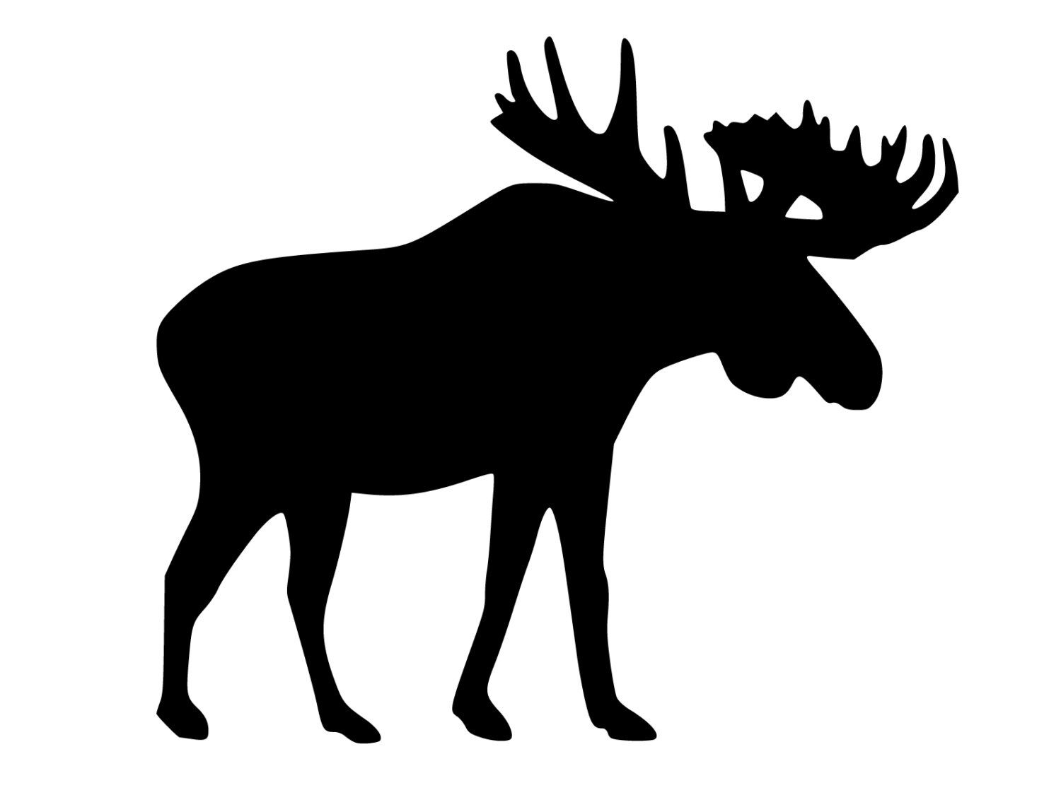 Moose Decal Moose Hunter Sticker Moose Silhouette Sticker | Etsy