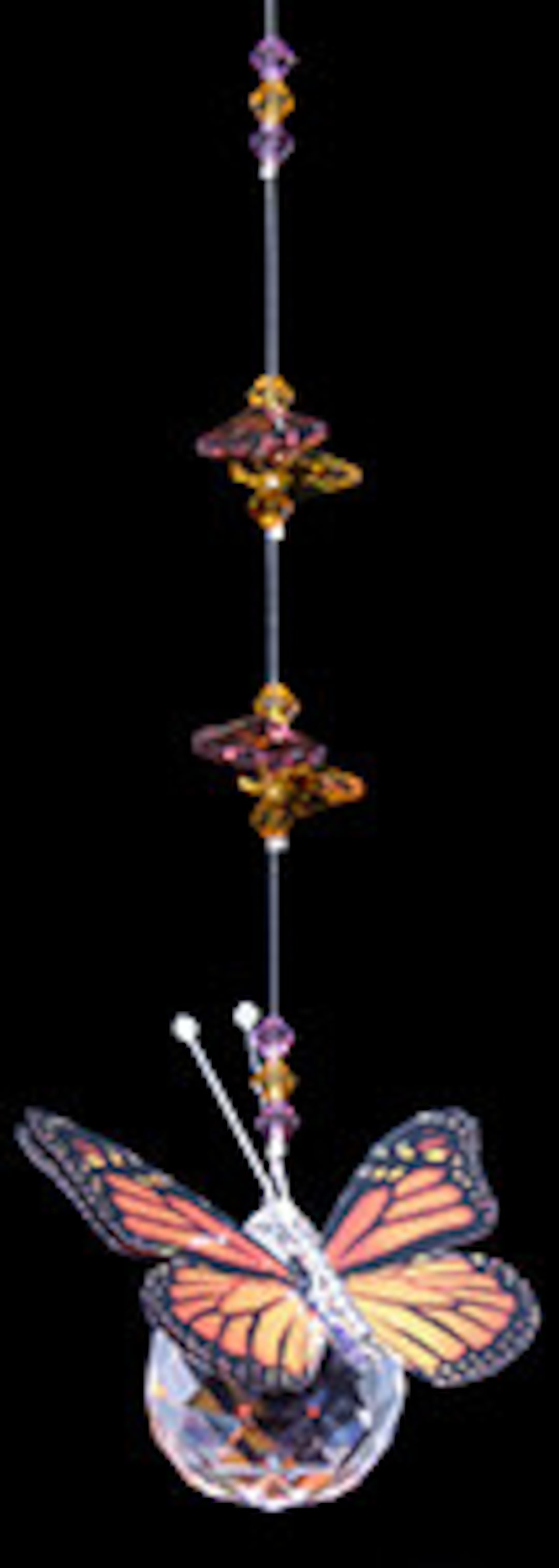 BA-06 Classic Monarch Butterfly 30 Mm Crystal Ball Butterflies Glass ...