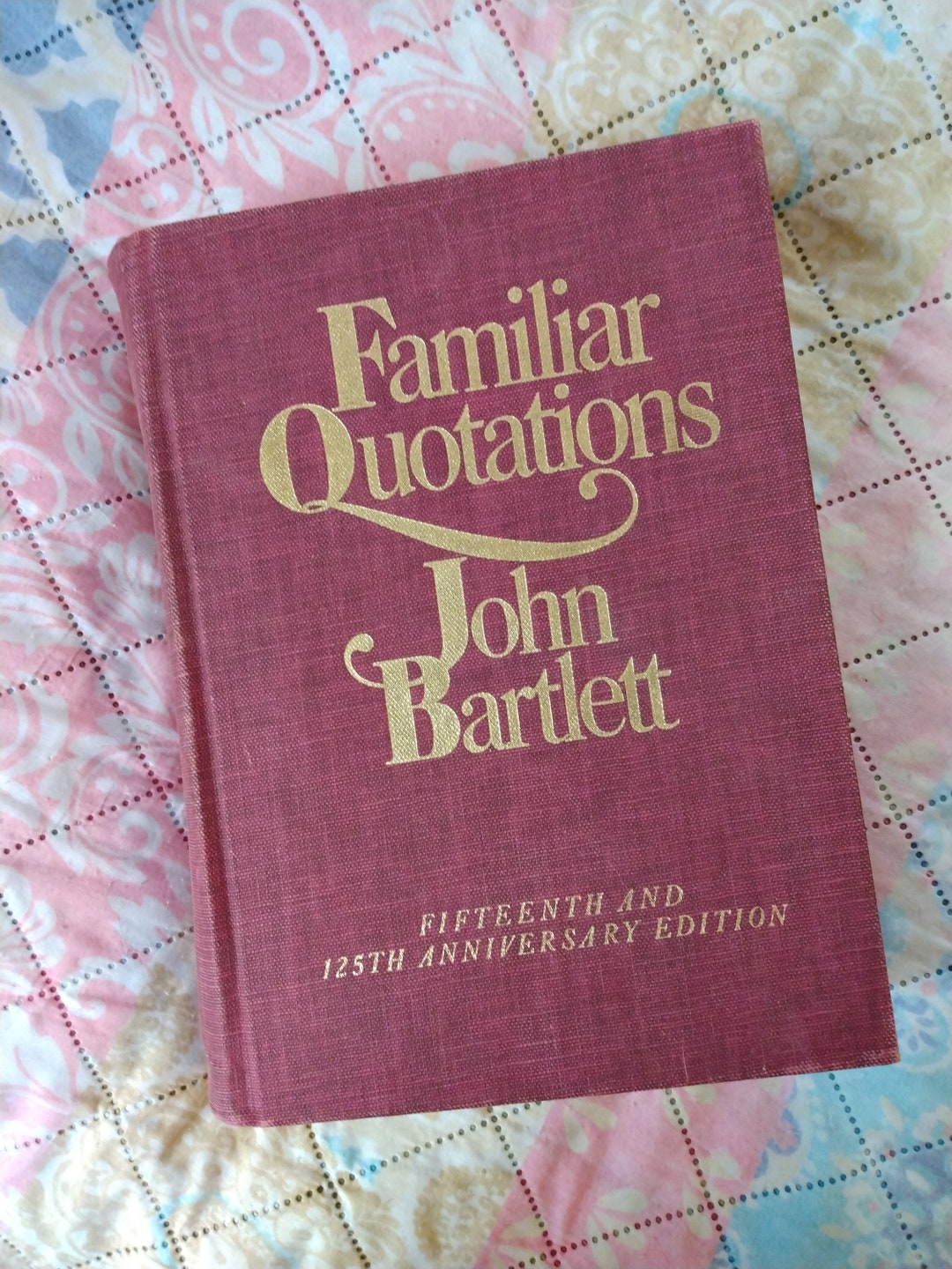 Familiar Quotations by John Bartlett 125th Anniversary Edition - Etsy