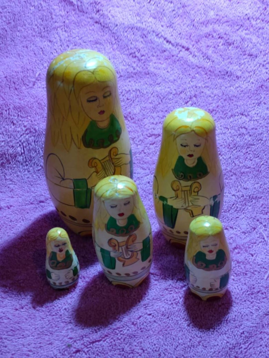 Old Babushka Nesting Angel Dolls 5 Russian - Etsy