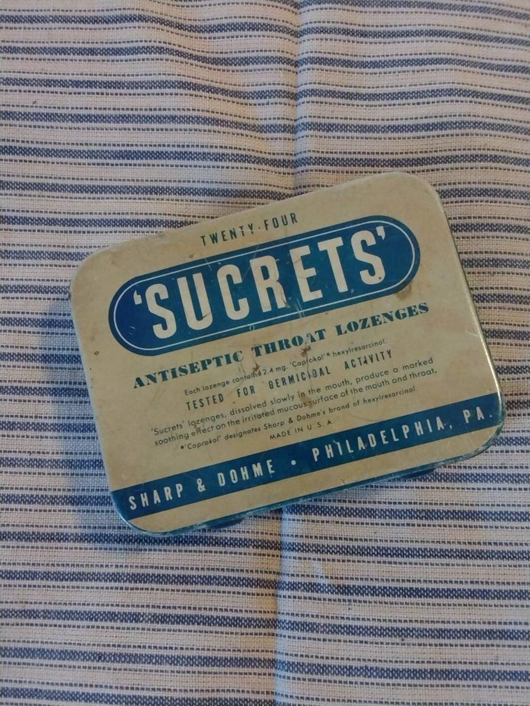 1950s Sucrets Tin Collectible Memorabilia Pharmacy Box - Etsy