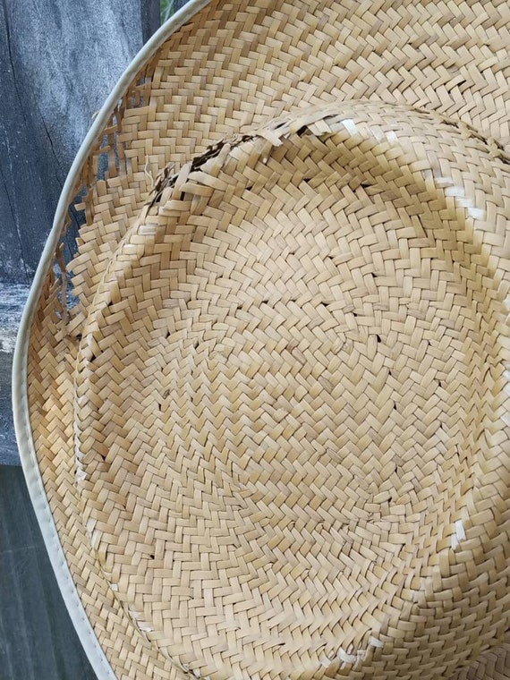 Old Distressed Straw Hat Ready to Upcycle - Gem