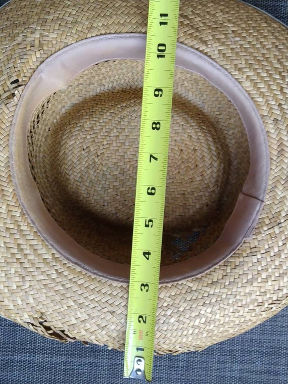 Old Distressed Straw Hat Ready to Upcycle - Gem