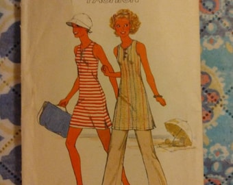 Uncut Mccall's Sewing Pattern 6971 Top Tunic PANTS Shorts DRESS Women's ...