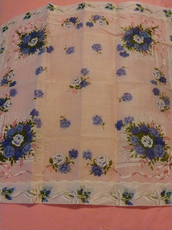 1950s Large Embroidered Handkerchief from Japan - Gem
