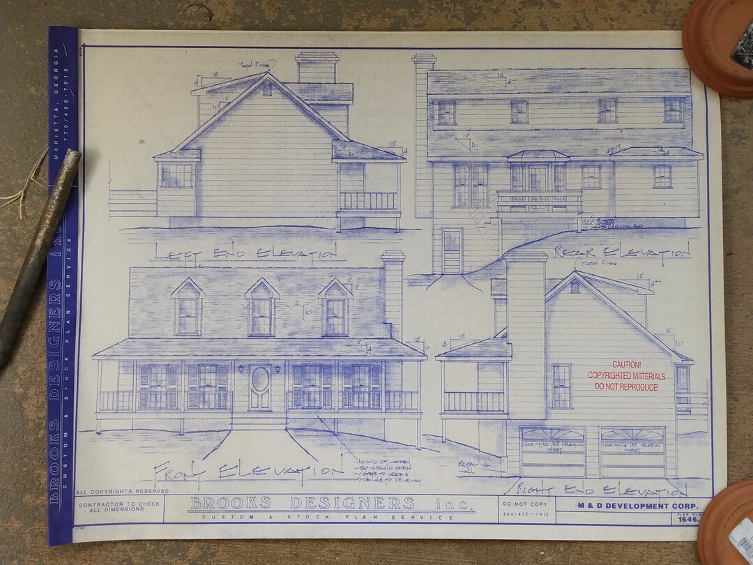 Vintage Farmhouse Blueprints - Etsy