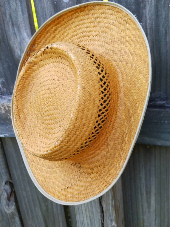 Old Distressed Straw Hat Ready to Upcycle - Gem