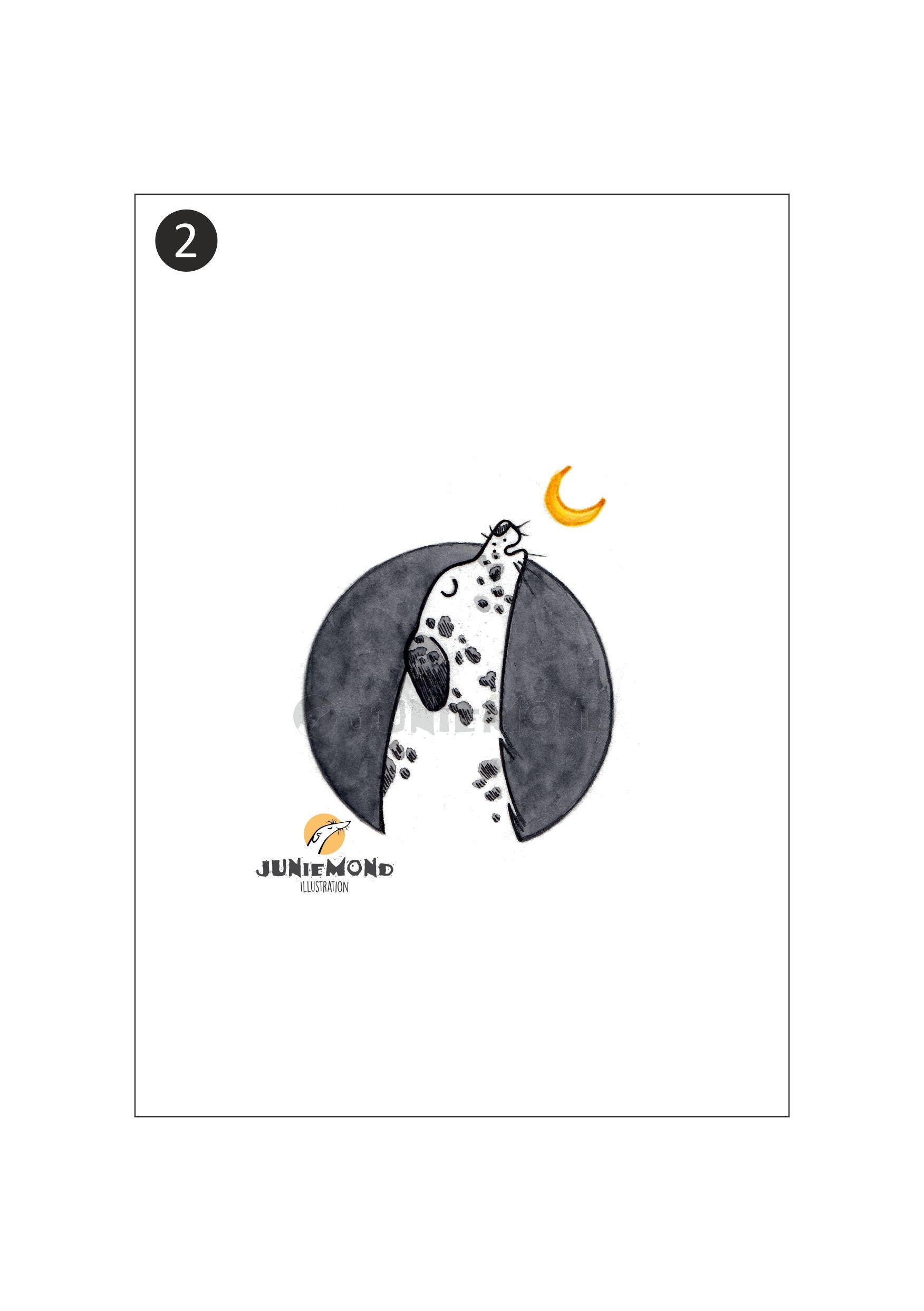 1 Moon Howler: Original - Illustration - Unique Artwork - Dog - Wolf ...