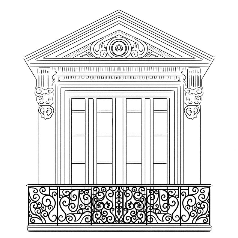 Window Stamp Brush Procreate Hand Drawn Tool Digital Art Architecture ...
