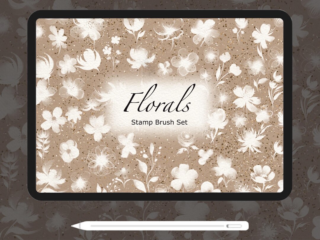 Procreate Floral Brush Set Watercolor Flower Brush Loose Flower Design ...