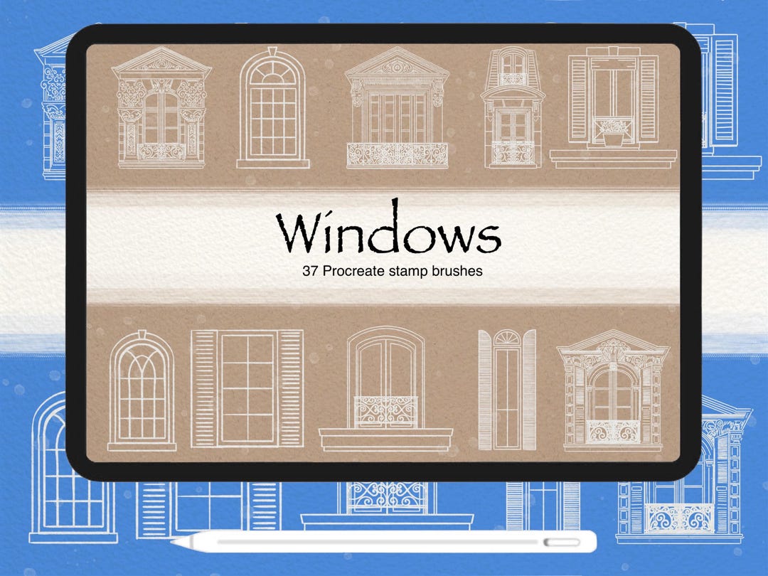 Window Stamp Brush Procreate Hand Drawn Tool Digital Art Architecture ...
