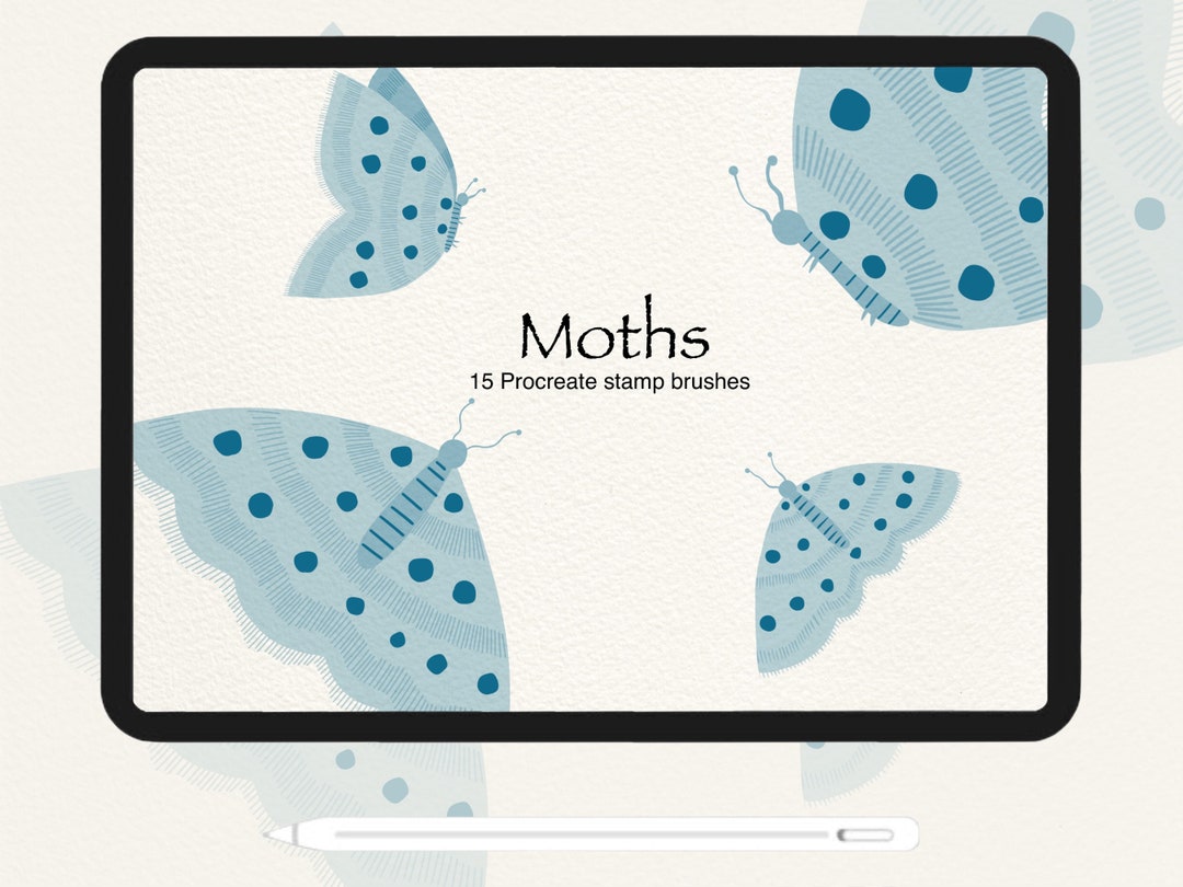Moth Stamp Procreate Design Tool Spooky Moth Digital Art Nature Craft ...