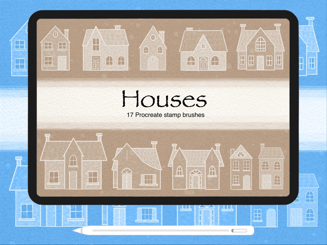 17 House Stamp Brush Set - Procreate - Commercial or Personal Use - Etsy