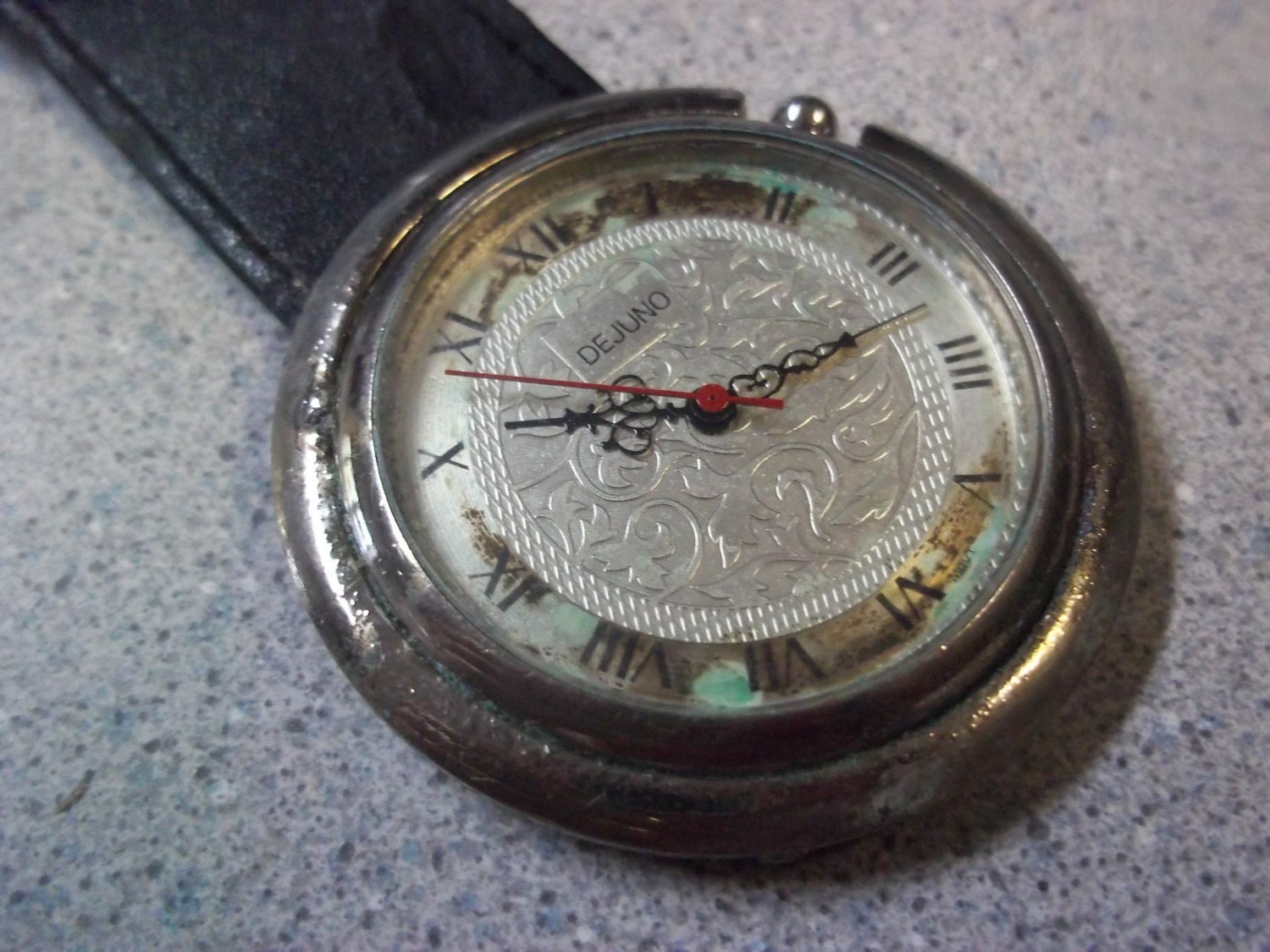 Dejuno Watch, Art Deco Style, Silver Tone Filigree, Vintage, 1980s ...