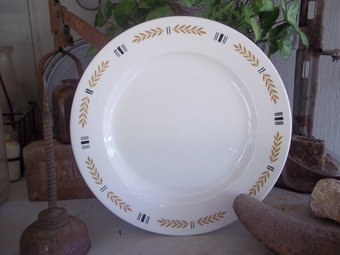 Homer Laughlin Dinner Plate, Emory Pattern, #BC192, 50's-70's, Heavy ...