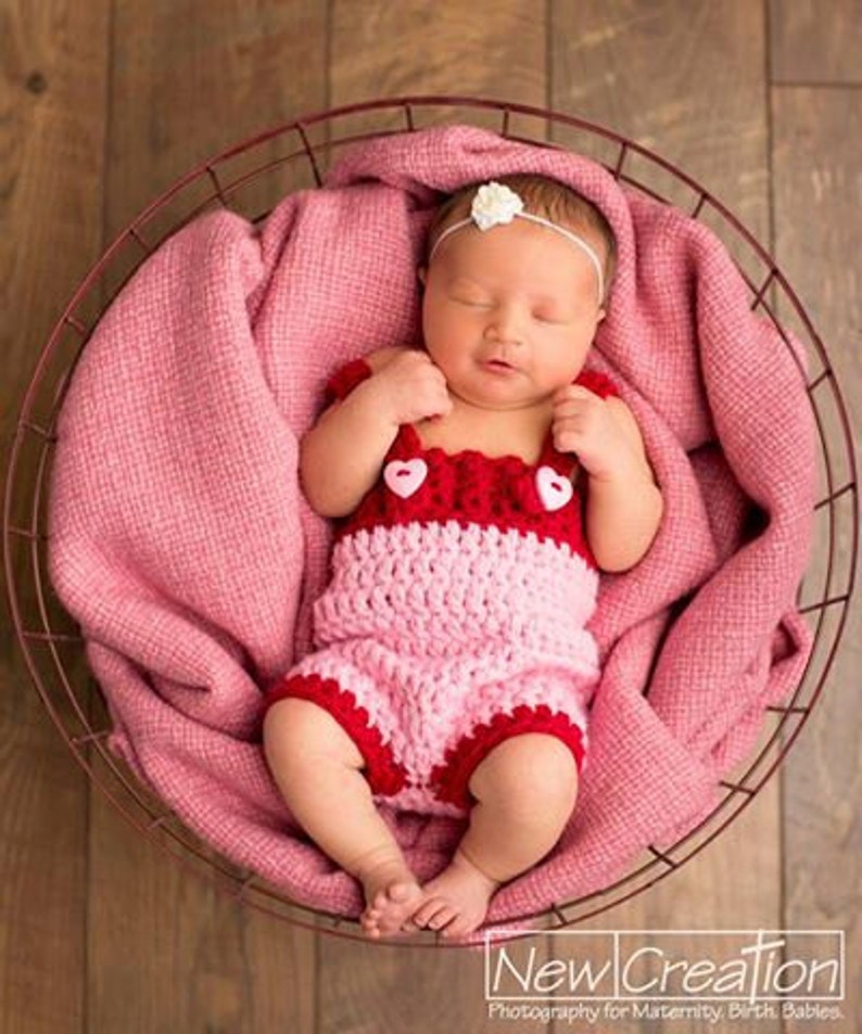 PDF Crochet Pattern Newborn Chunky Romper With Suspenders - Etsy