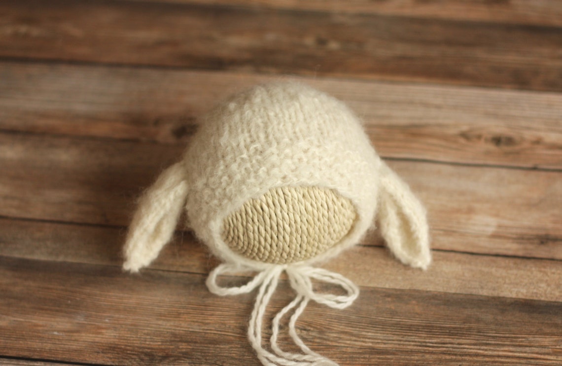 PDF Newborn Pattern Knit Lamb Bonnet Hat, Newborn, Knitting Pattern - Etsy