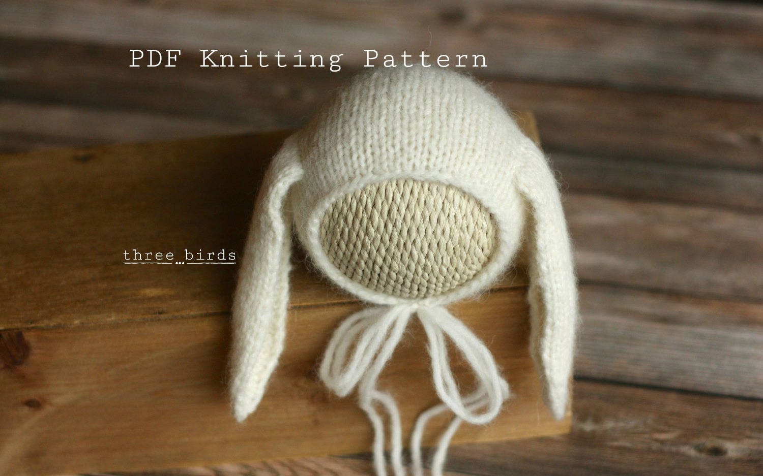 PDF Newborn Knit Bunny Bonnet Hat Newborn Knitting Pattern | Etsy