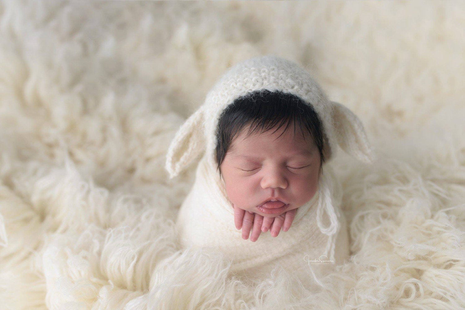 PDF Newborn Pattern Knit Lamb Bonnet Hat, Newborn, Knitting Pattern - Etsy
