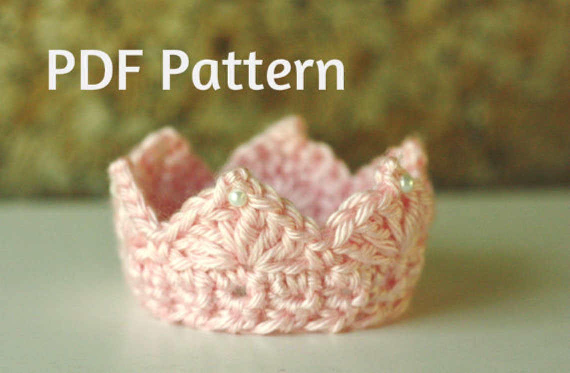 PDF Crochet Mini Crown Pattern Newborn - Etsy