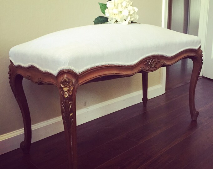 Vintage Louis XV Bench - Etsy